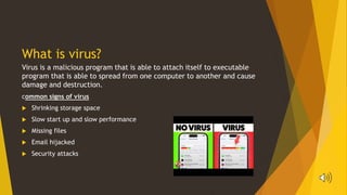 Computer malware | PPTX | Operating Systems | Computer Software and Applications