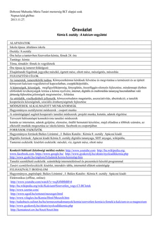 Kémia8 kalcium | PDF