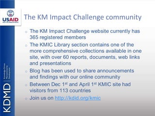 KM Impact Challenge Intro | PPTX