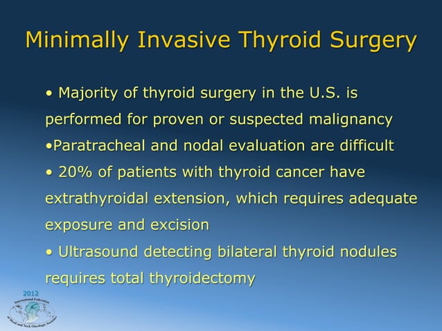 Minimally invasive thyroid surgery by A. Shaha | PDF | Thyroid ...