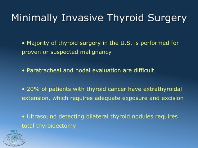 Minimally invasive thyroid surgery by A. Shaha | PDF | Thyroid ...