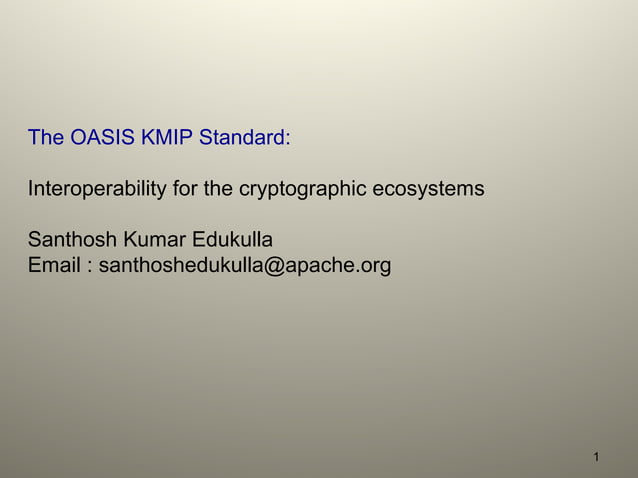 Open Source KMIP Implementation | PPT | Information and Network ...