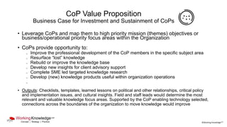 KM SHOWCASE 2019 - Communities of Practice - Shared Value | PPT