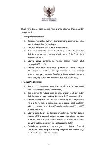 Kmk no. 293 ttg eliminasi malaria di indonesia | PDF