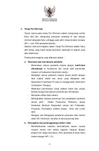 Kmk no. 293 ttg eliminasi malaria di indonesia | PDF