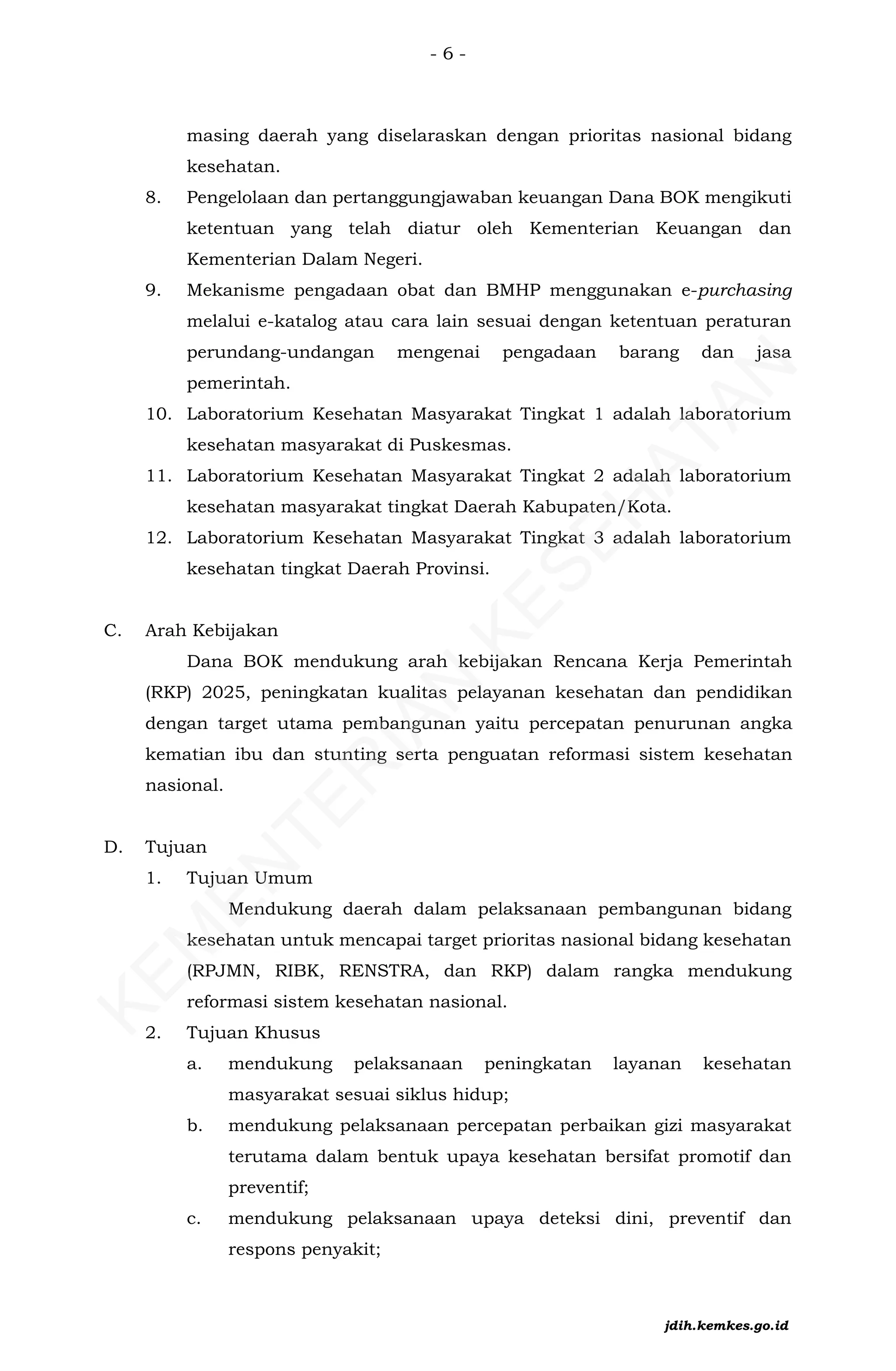 KMK No. HK.01.07-MENKES-2001-2024 ttg Petunjuk Operasional Pengelolaan Dana Bantuan Operasional ...