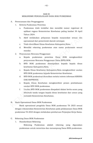 KMK No. HK.01.07-MENKES-2001-2024 ttg Petunjuk Operasional Pengelolaan Dana Bantuan Operasional ...