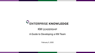 Knowledge Management Organization and Leadership | PDF