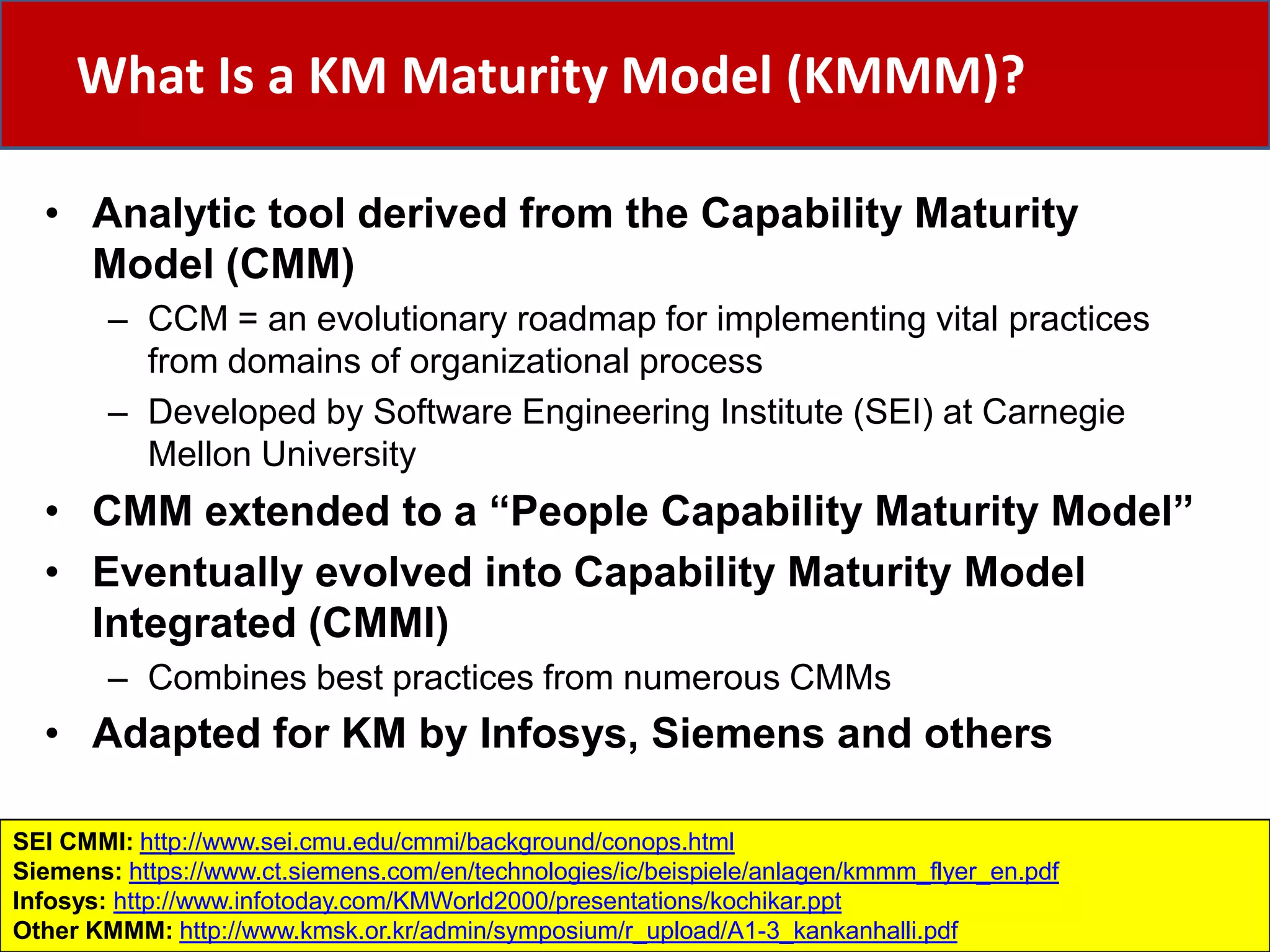 Knowledge Management Maturity Models and Phased Measurement | PDF ...