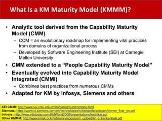 Knowledge Management Maturity Models and Phased Measurement | PPT