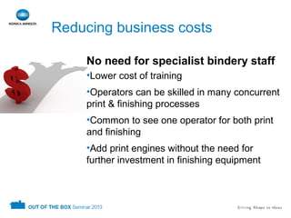 Finishing options for professional printing from Morgana, Konica ...