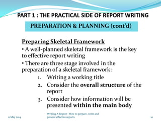 Writing a report a guideline | PPTX