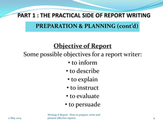 Writing a report a guideline | PPTX