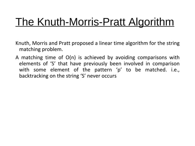Kmp Pattern Matching Algorithm Ppt 0202
