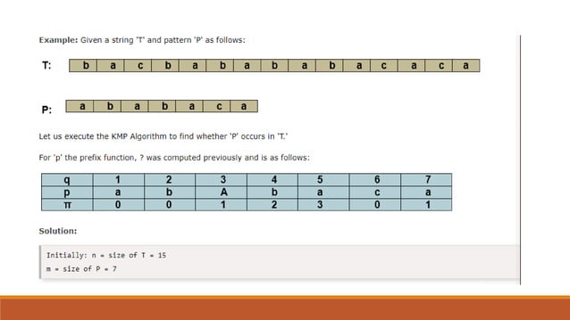 Kmp String Matching Algorithm Ppt