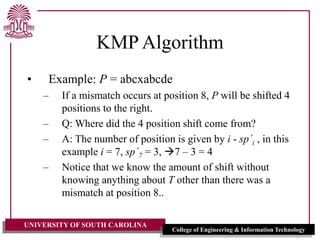 Knutt Morris Pratt Algorithm by Dr. Rose.ppt | Physics | Science