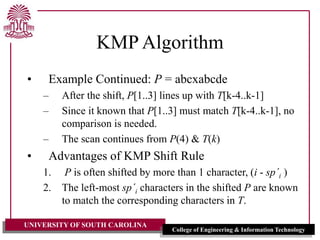 Knutt Morris Pratt Algorithm by Dr. Rose.ppt | Physics | Science