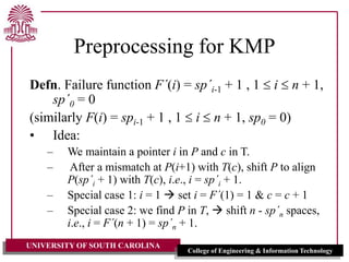 Knutt Morris Pratt Algorithm by Dr. Rose.ppt