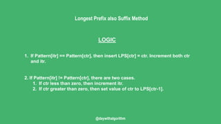 KMP Pattern Search Algorithm | PPT