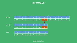 KMP Pattern Search Algorithm | PPT