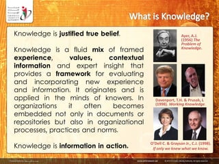 KNOWLEDGE MANAGEMENT: Driving a Knowledge Economy | PPT