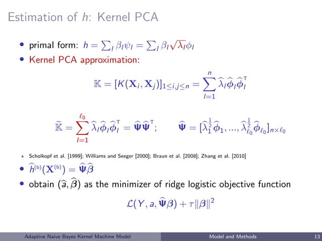 Risk Classification With An Adaptive Naive Bayes Kernel Machine Model Ppt
