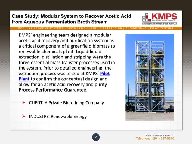 Case Study: Acetic Acid Recovery from Aqueous Fermentation Broth | PPTX ...