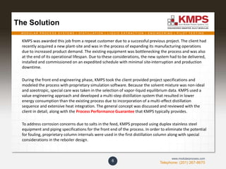 Case Study: Modular Distillation System to Recover Spent Solvents | PPTX