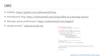 Kafka as a message queue | PPT