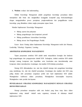 Resume KNOWLEDGE MANAGEMENT Karya Paul L. Tobing | DOCX