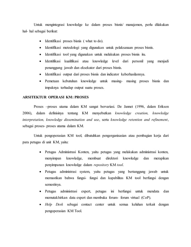 Resume KNOWLEDGE MANAGEMENT Karya Paul L. Tobing | PDF