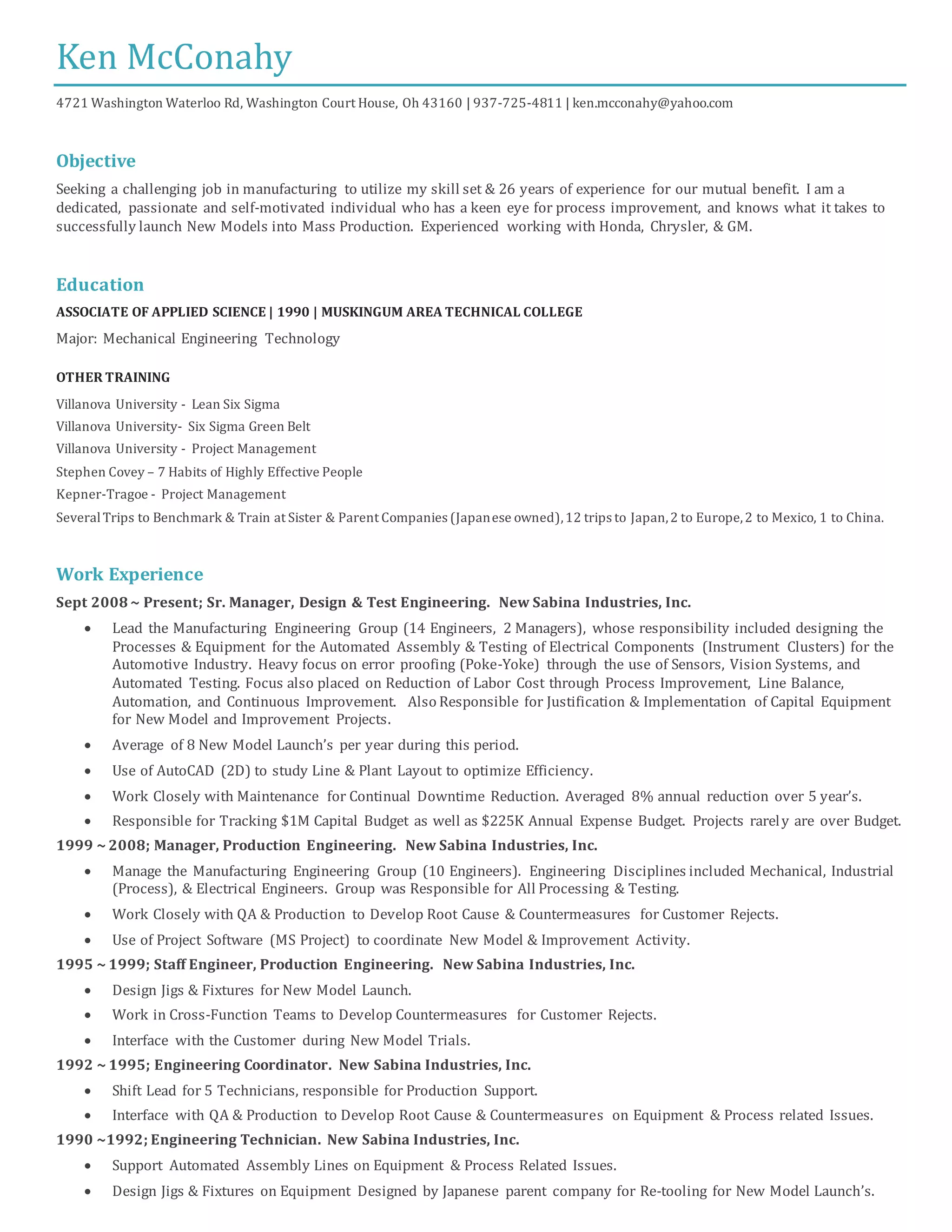 Ken McConahy Resume | DOCX