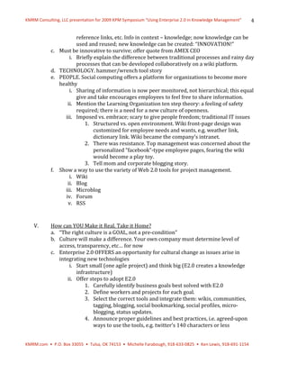 Kmrm E20 Presentation Outline | PDF | Web Development | Internet