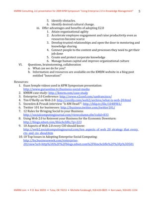 Kmrm E20 Presentation Outline | PDF | Web Development | Internet