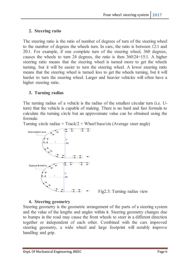 FOUR WHEEL STEERING SYSTEM | DOCX