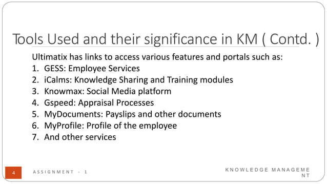 Knowledge Management Process in TCS | PPTX