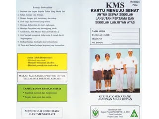 KMS AUS ADALAH KARTU MENUJU SEHAT ANAK USIA SEKOLAH | PPT