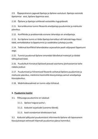 Kõmsi kooli kodukord | PDF