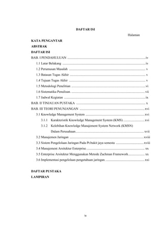 knowledge management system Jaringan | PDF