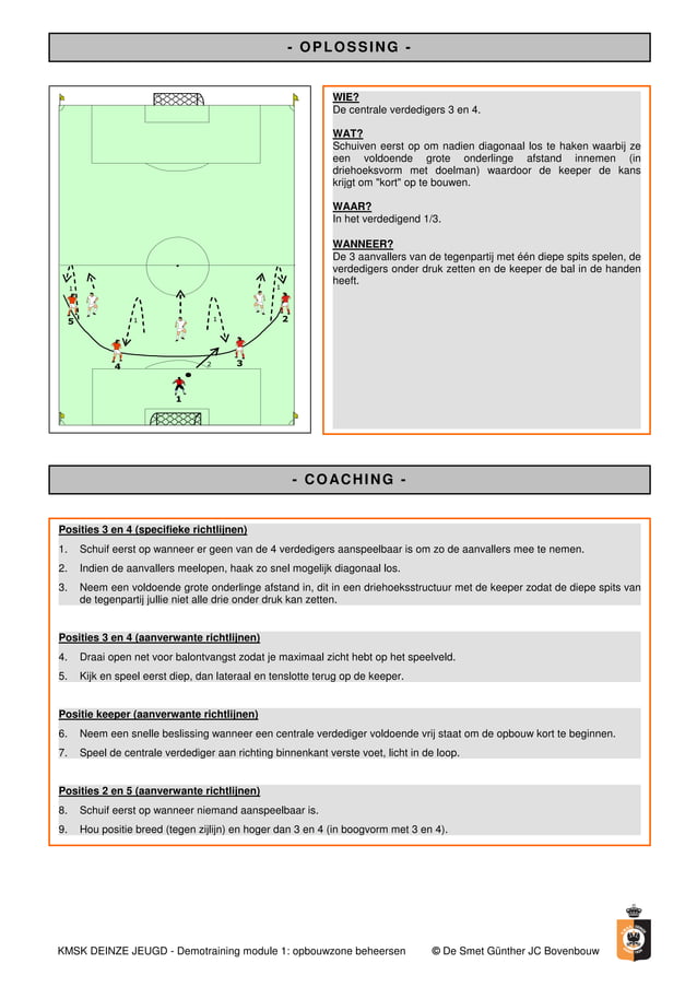 KMSK Deinze jeugd demotraining 2 | PDF