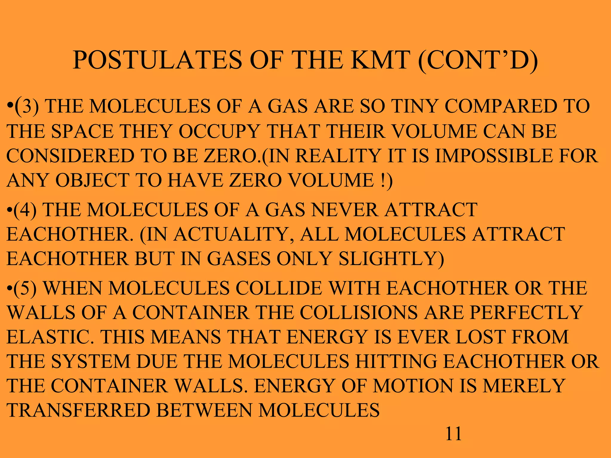 The Kinetic Molecular Theory | PPSX