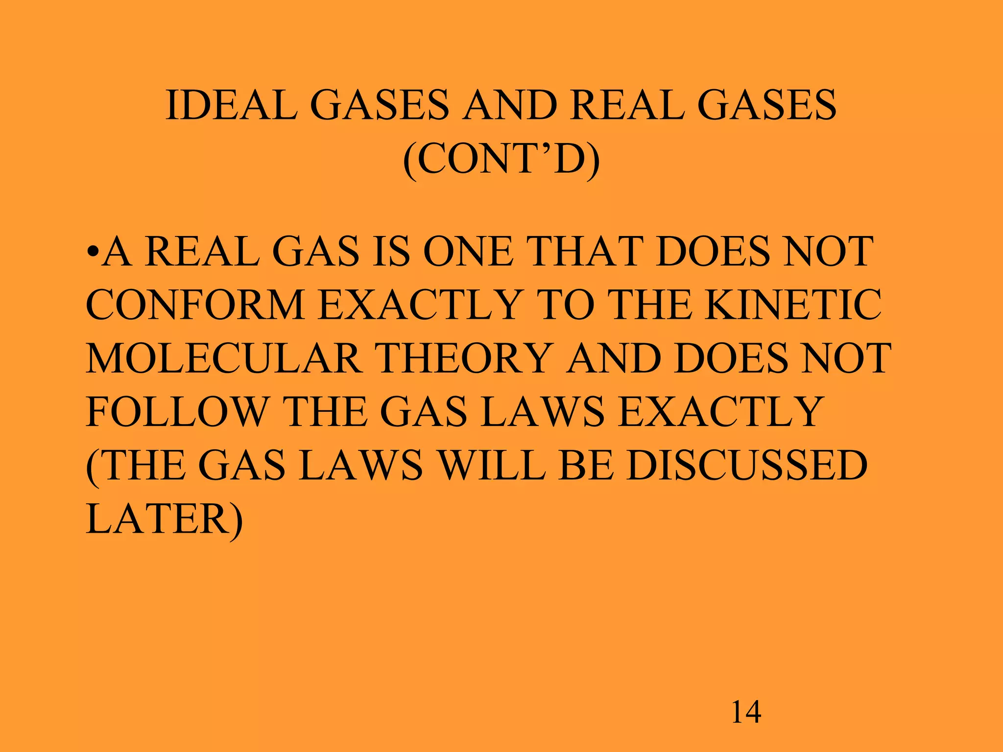 The Kinetic Molecular Theory | PPSX