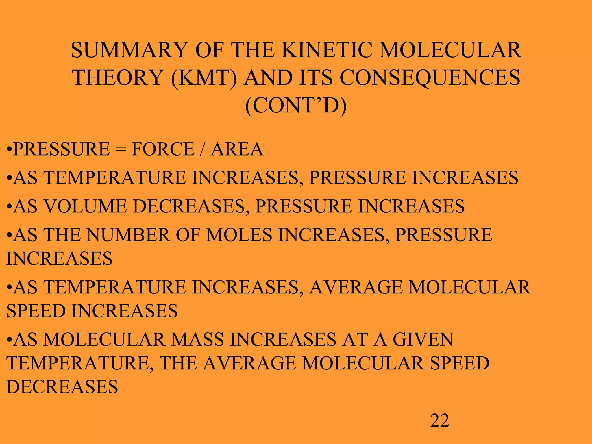 The Kinetic Molecular Theory | PPSX