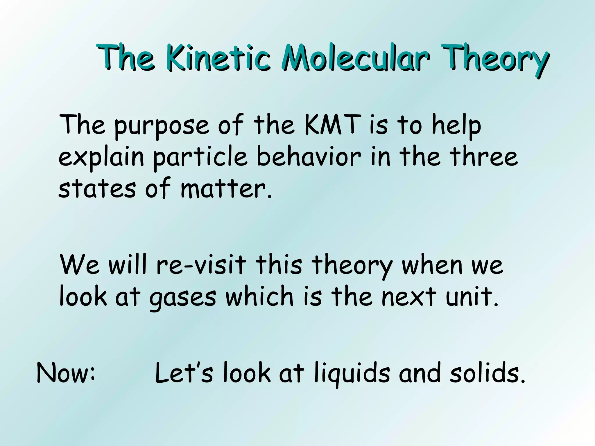 Kmt, intermolecular forces, intro energy | PPT