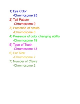 Trait loci on chromosome | DOCX