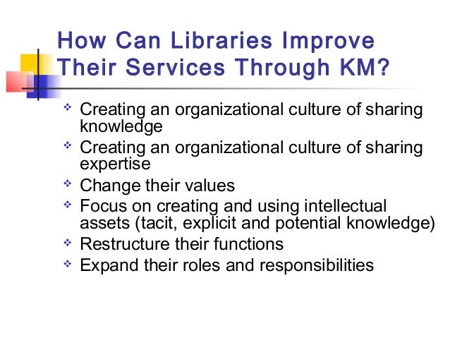 Knowledge Management in Libraries: an introduction