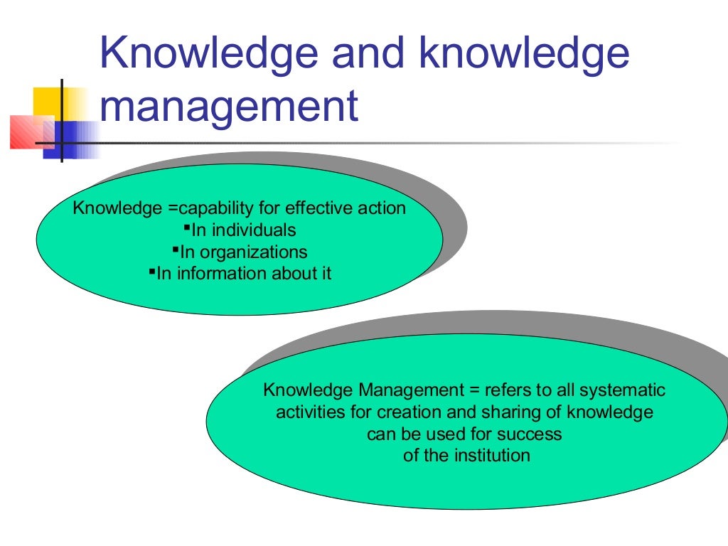Knowledge Management in Libraries: an introduction