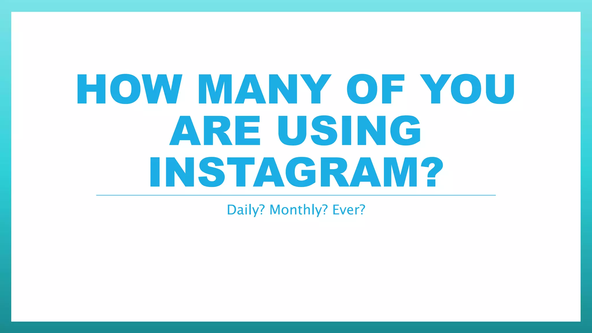Instagram workshop | PPT