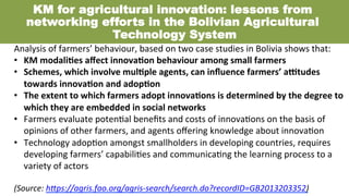 The Role of Knowledge Management in Agricultural Innovation Systems ...