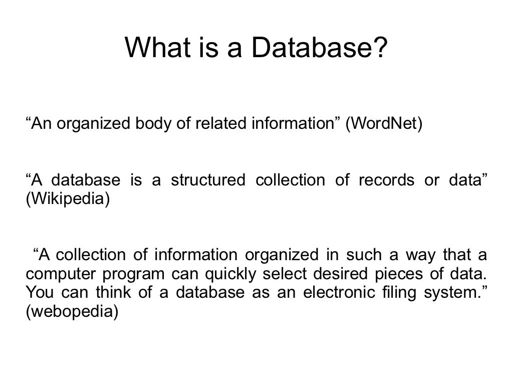 Knowledgebase vs Database